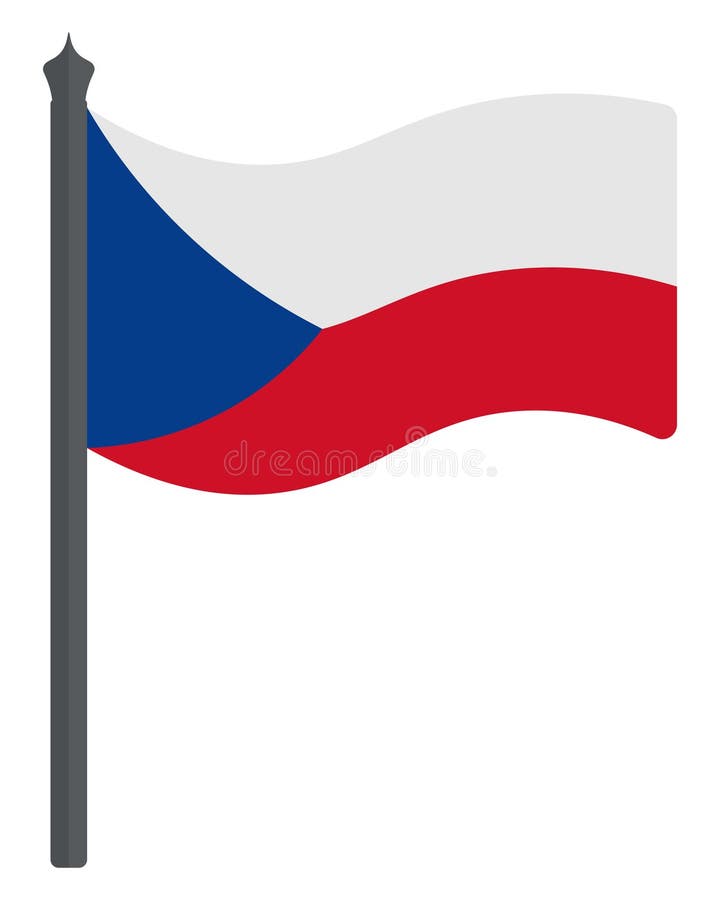 Flag of the Czech Republic. the National Symbol of the State Develops ...
