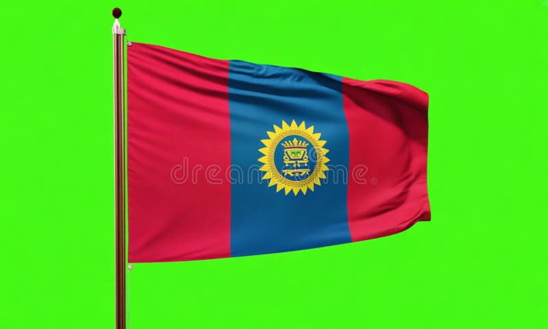 Flag 3d on Green Screen Background 4K Video Stock Footage - Video of ...