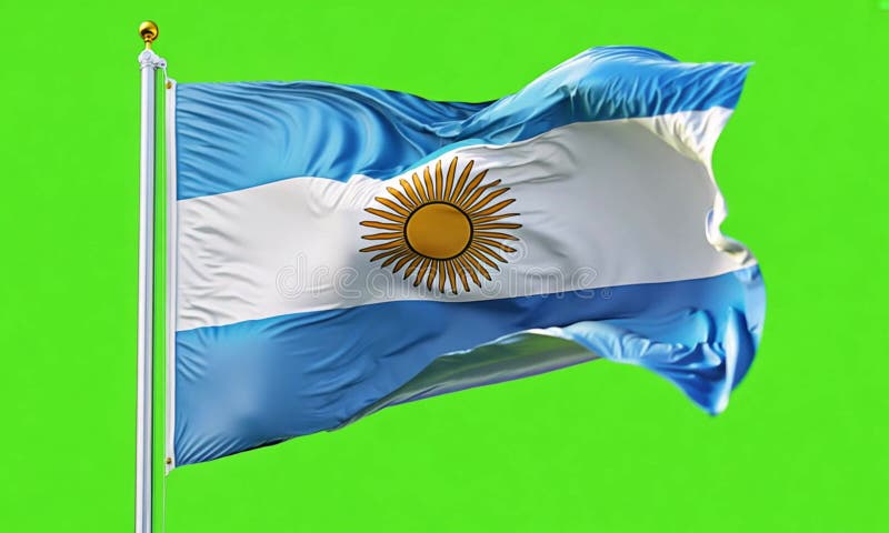 Flag 3d on Green Screen Background 4K Video Stock Footage - Video of ...