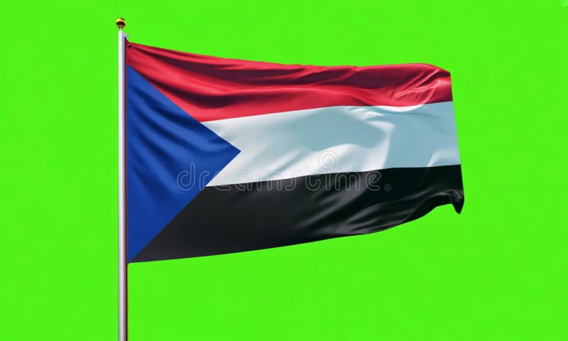 Flag 3d on Green Screen Background 4K Video Stock Footage - Video of ...