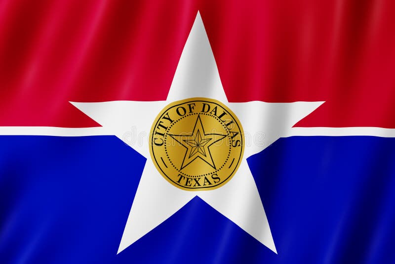 Flag of Dallas City, Texas US Stock Illustration - Illustration of ...