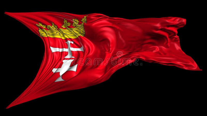 Flag of Danzig stock footage. Video of liquid, matte - 49531974