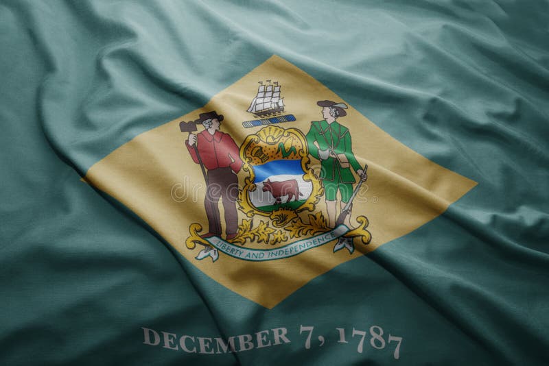 Flag of Delaware state stock photo. Image of country - 98525678