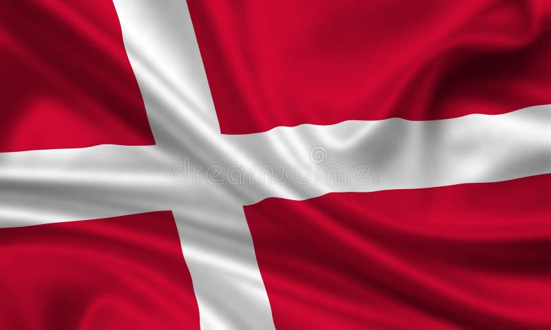 Flag of Denmark stock illustration. Illustration of insignia - 15423317