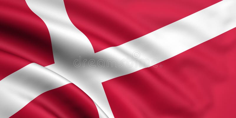 Denmark flag stock vector. Illustration of union, scandinavia - 6265057