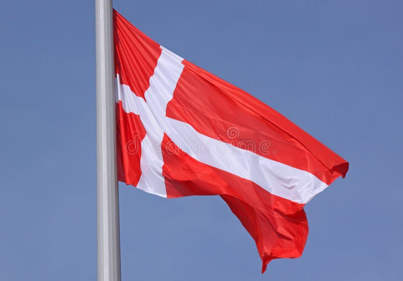 Flag of Denmark stock image. Image of denmark, blue, banner - 38784807