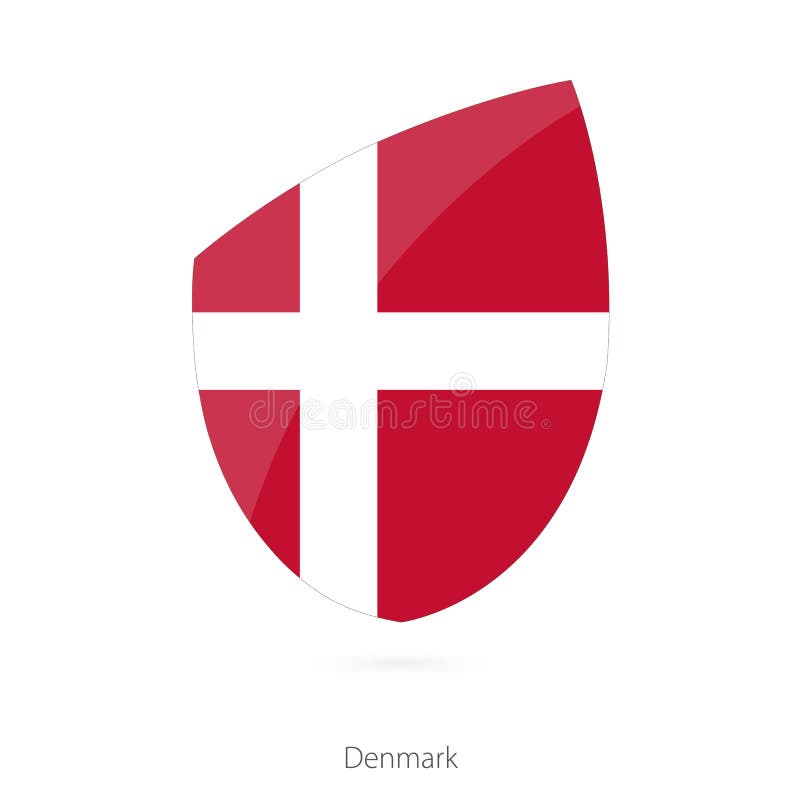 Flag of Denmark. Denmark Rugby Flag Stock Vector - Illustration of ...