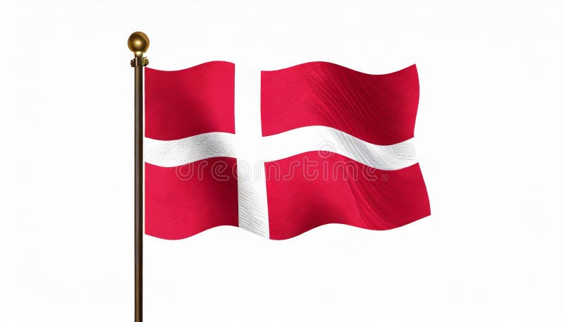 Flag of Denmark stock illustration. Illustration of mast - 300058553