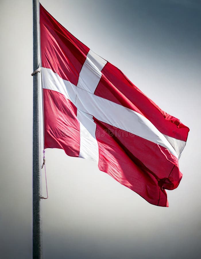 Flag of Denmark stock illustration. Illustration of fabric - 300062330