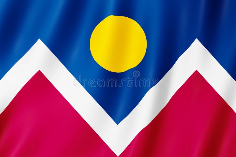 Denver with Colorado flag stock vector. Illustration of denver - 4649347