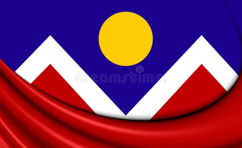 Denver with Colorado flag stock vector. Illustration of denver - 4649347