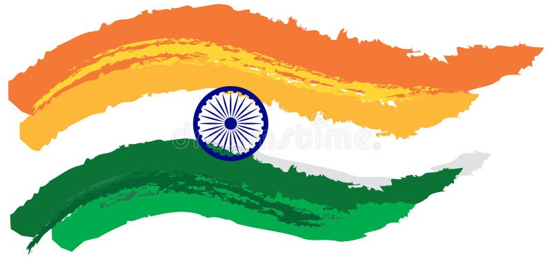 Flag design of India stock vector. Illustration of graphic - 242163870