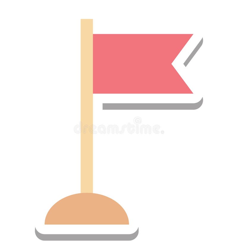 Flag, Destination Flag Vector Icon Editable Stock Illustration ...