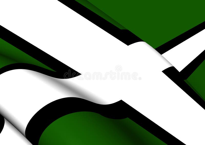Flag of Devon, England. stock illustration. Illustration of symbol ...