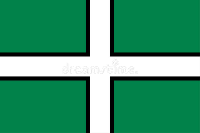 Flag of Devon, England. stock illustration. Illustration of symbol ...