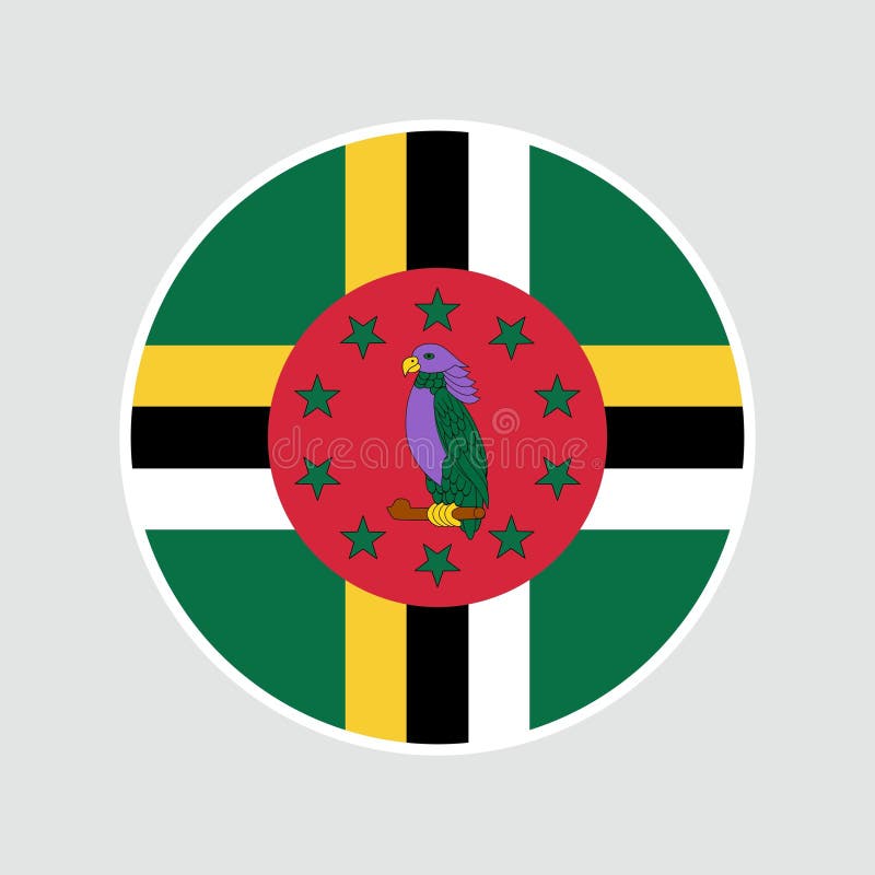 The Flag of Dominica. Flag Icon. Standard Color Stock Image ...