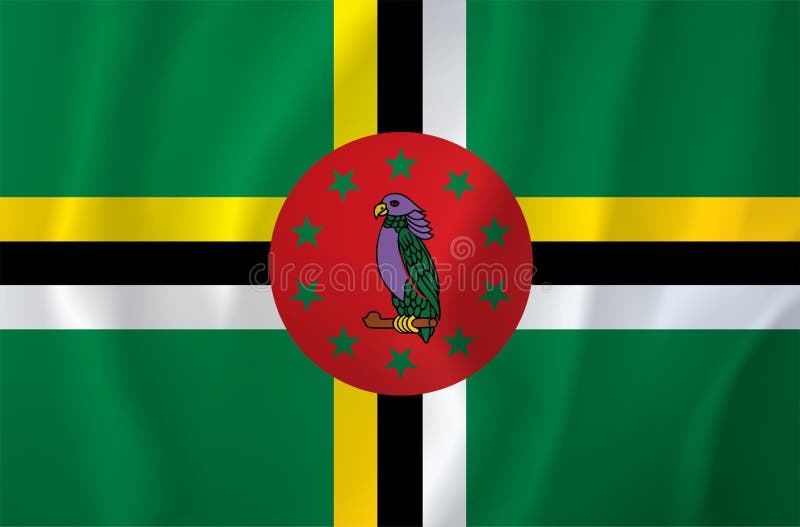 Flag of Dominica. Vector Drawing Stock Vector - Illustration of ...