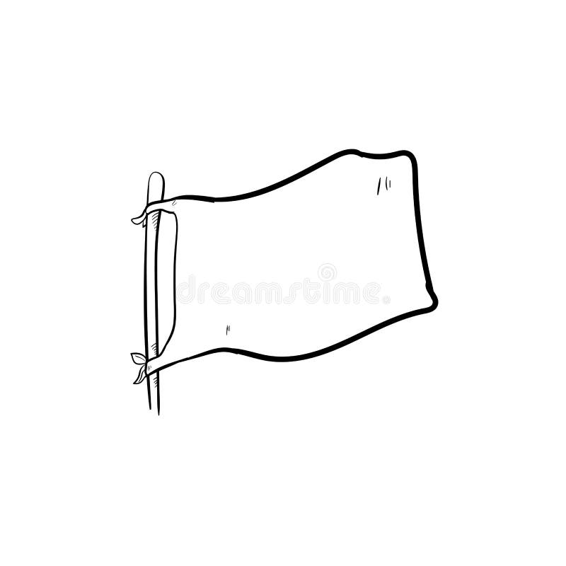 Flag Doodle Icon Vector Hand Draw Stock Illustration - Illustration of ...
