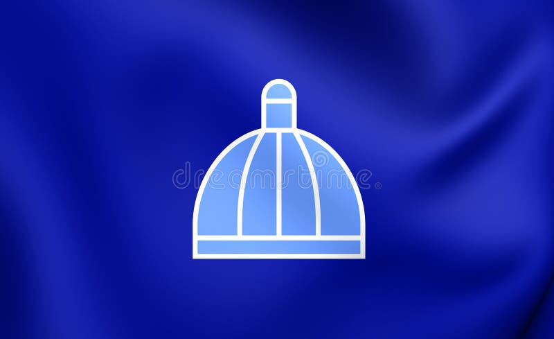 3D Flag of Natal Colony 1875-1910, South African. Stock Illustration ...