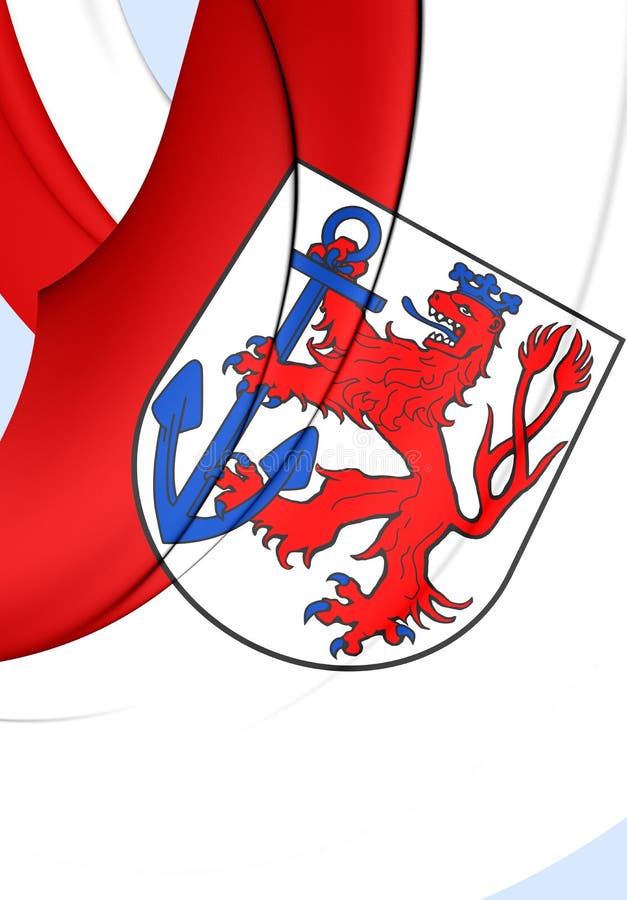 Flag of Dusseldorf City, Germany. Stock Illustration - Illustration of ...