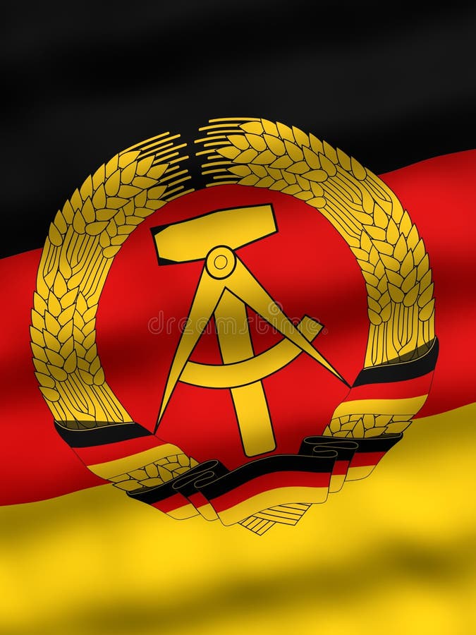 East Germany Flag in Official Colors and with Aspect Ratio of 3:5 Stock ...