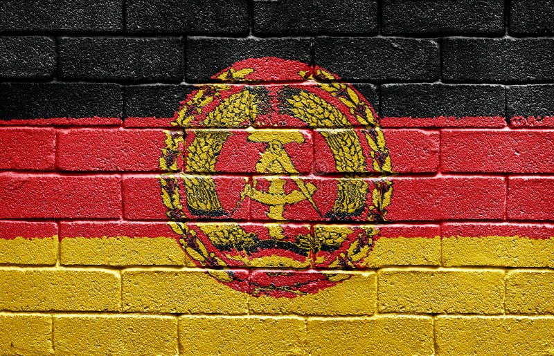 Flag of East Germany on Brick Wall Stock Photo - Image of proportional ...