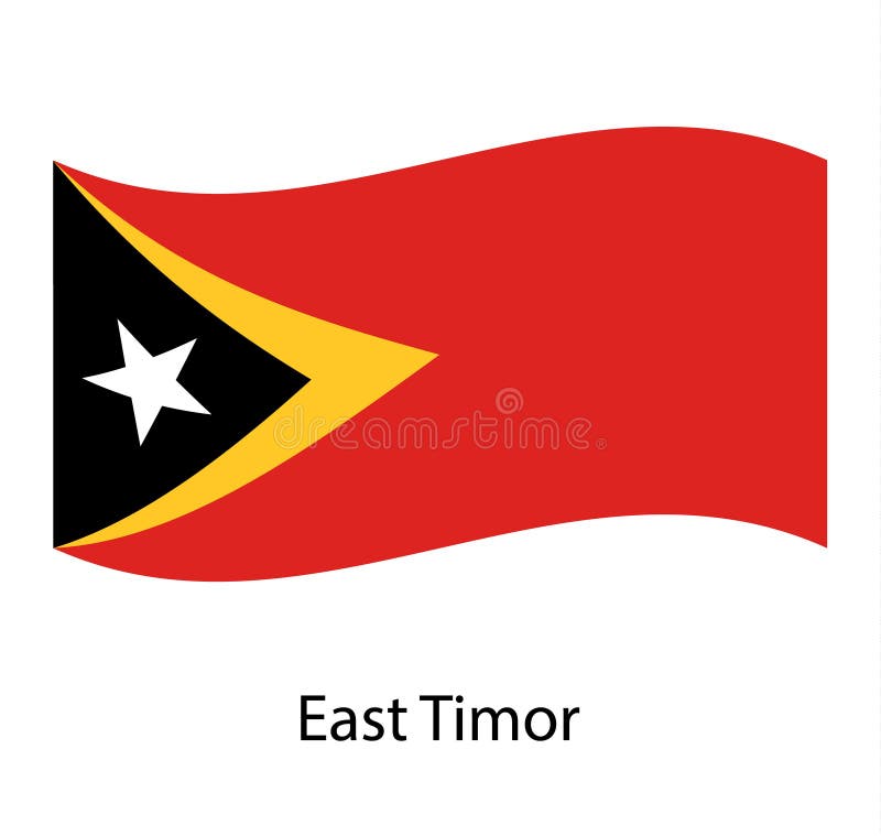 Flag of East Timor stock vector. Illustration of land - 127668756