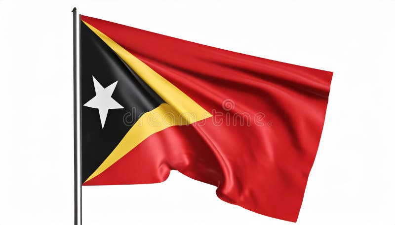 Flag of East Timor stock illustration. Illustration of wave - 300066240