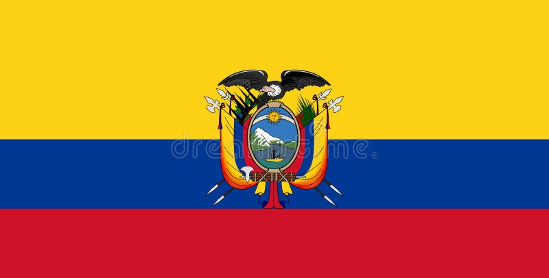 Flag of Ecuador. Ecuadorian Flag. Illustration of Ecuadorian National ...
