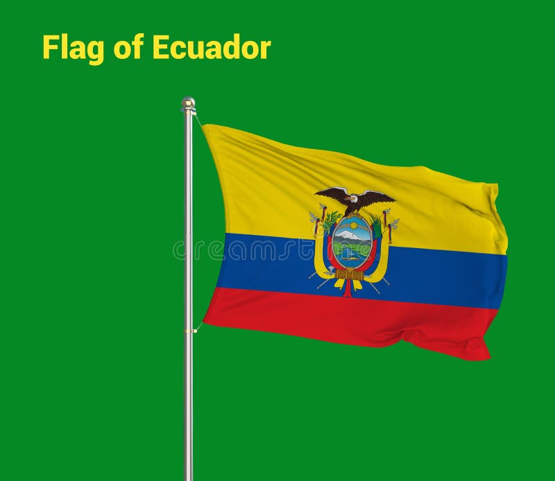 Flag of Ecuador, Ecuador Flag, National Flag of Ecuador. Pole Flag of ...