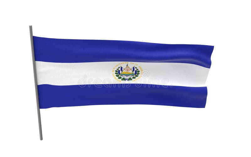 Flag of EI Salvador stock illustration. Illustration of freedom - 154044483
