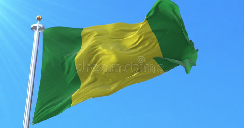 Flag of El Oro Province, Ecuador. Loop Stock Video - Video of flagstaff ...