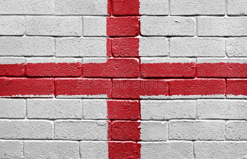 Flag of England on a Brick Wall Stock Photo - Image of proportional ...