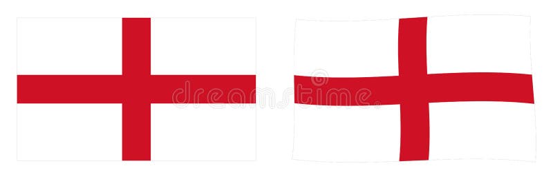 Flag of England. Simple and Slightly Waving Version. Stock Vector ...
