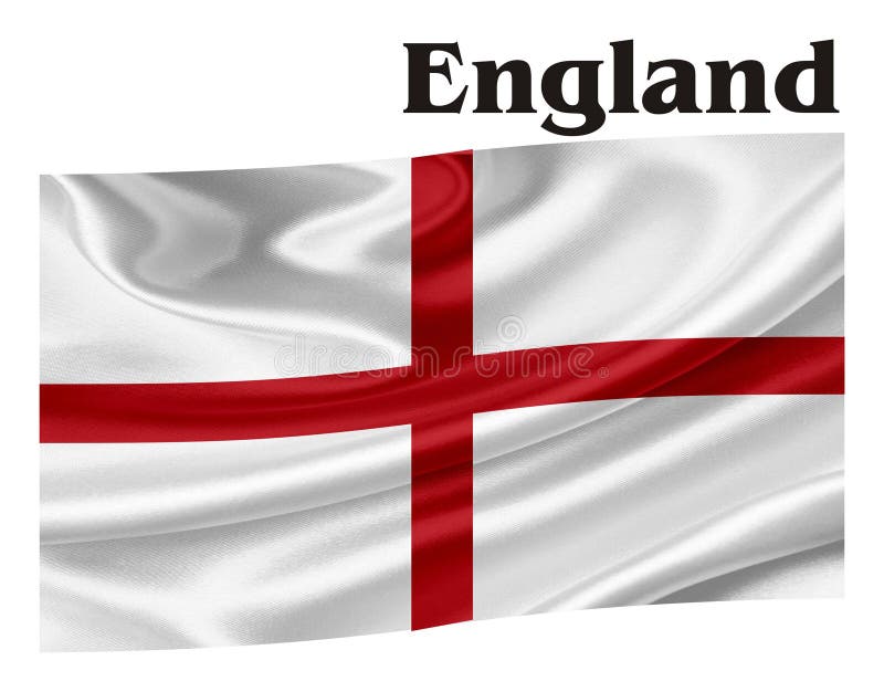 Flag of England with a Word Stock Illustration - Illustration of atlas ...