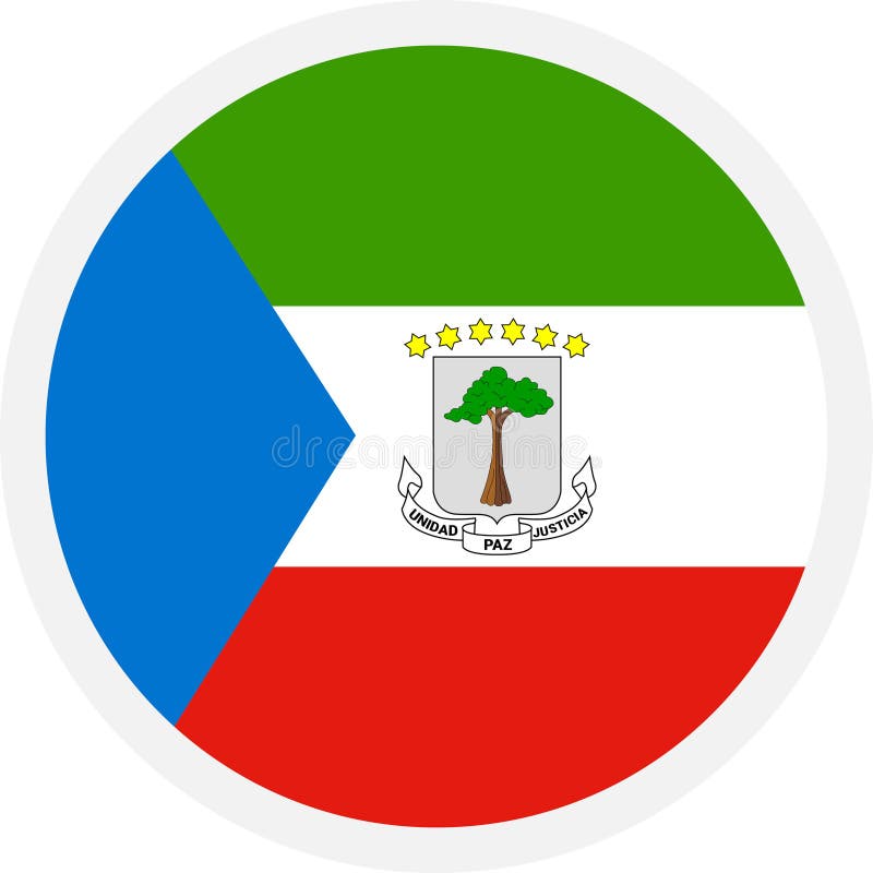 Round Icon with the Flag of Equatorial Guinea Stock Vector ...