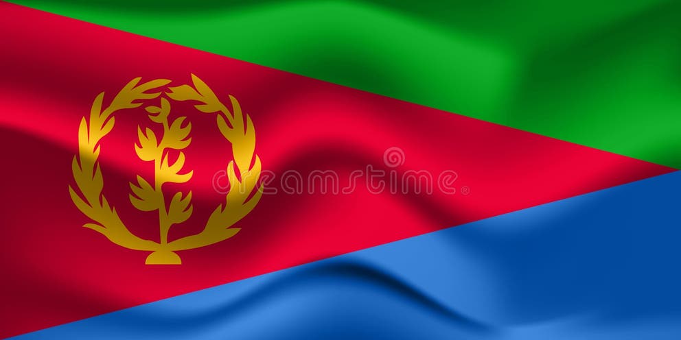 Flag Of Eritrea Eritrean National Symbol In Official Colors Template Icon Stock Vector