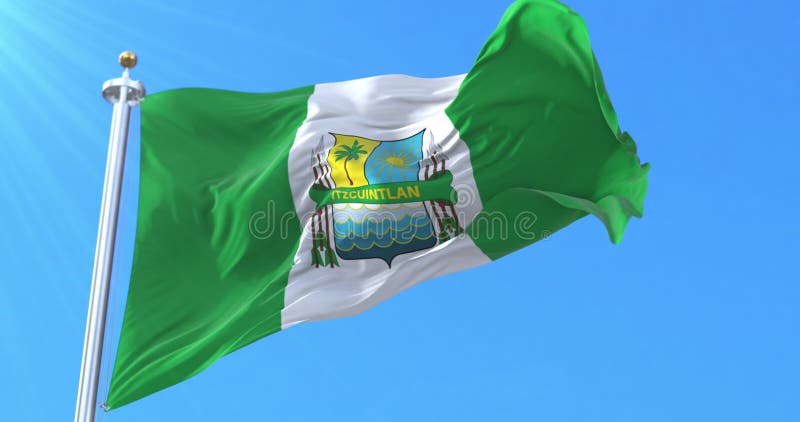 Flag of Escuintla, Guatemala. Loop Stock Footage - Video of country ...