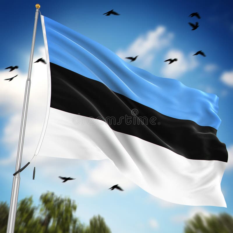 Flag of Estonia stock illustration. Illustration of independence ...