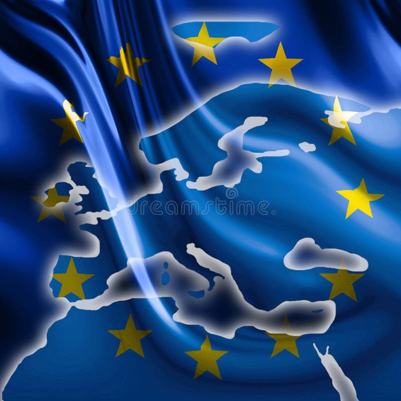 Flag of europe stock illustration. Illustration of wave - 4677667
