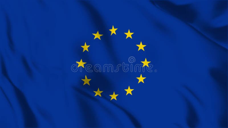 Realistic Flag of Europe Animation Stock Video - Video of symbol ...