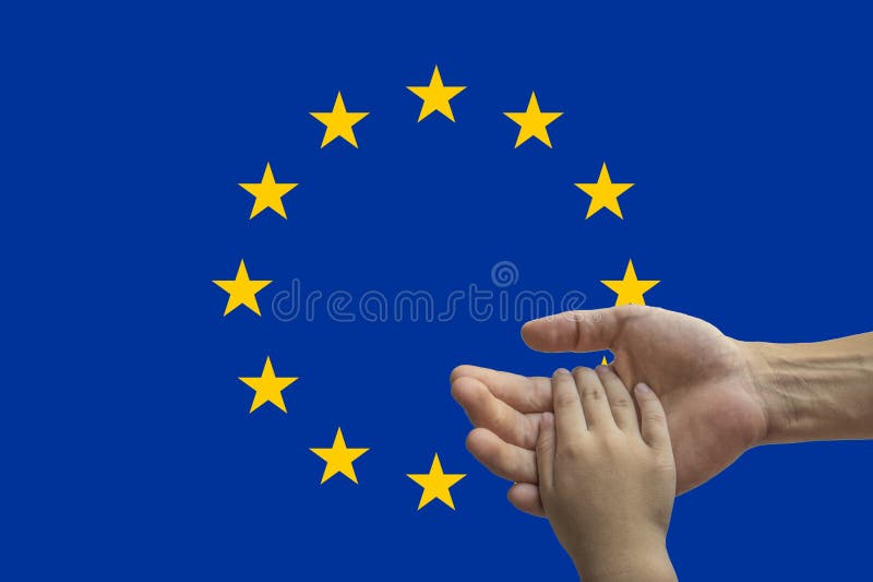 Europe Flag Multicultural Group of Young People Integration Diversity ...