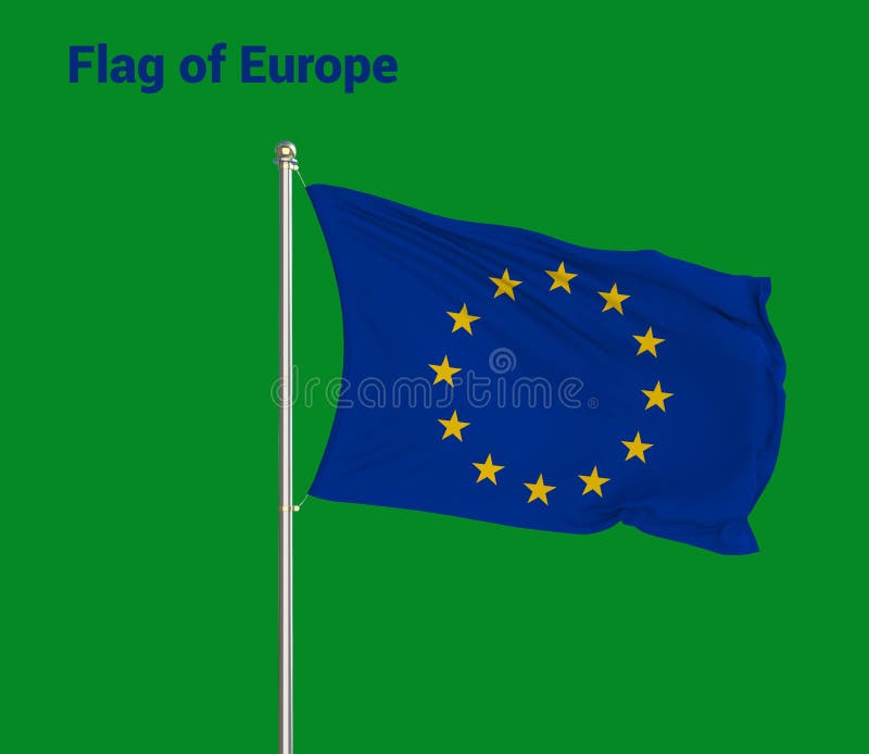 Flag of Europe, Europe Flag, National Flag of Europe. Pole Flag of ...