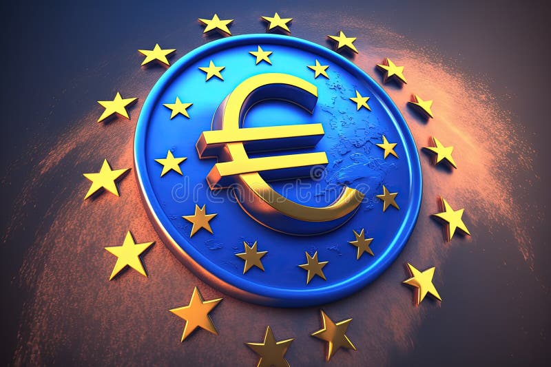 Flag European Euro Sign stock illustration. Illustration of ...