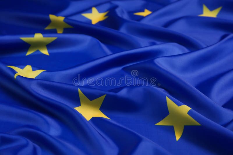 Flag of European Union As Background, Closeup View Stock Image - Image ...