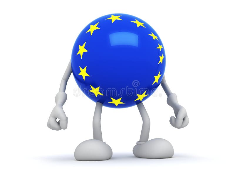 European Union ,3d man stock illustration. Illustration of sign - 112223323