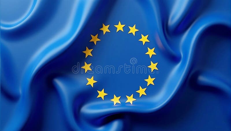Flag of European Union, Wallpaper Stock Illustration - Illustration of ...