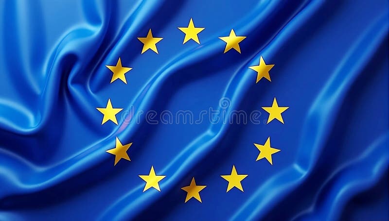 Flag of European Union, Wallpaper Stock Illustration - Illustration of ...