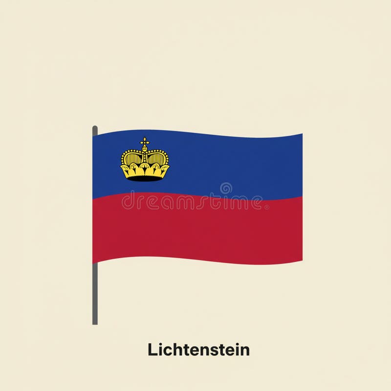 Flag Featuring Two Horizontal Bands: Blue on the Top and Red on the ...