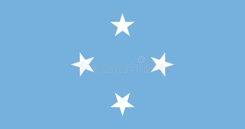 Flag of the Federated States of Micronesia Vector Illustration Stock ...